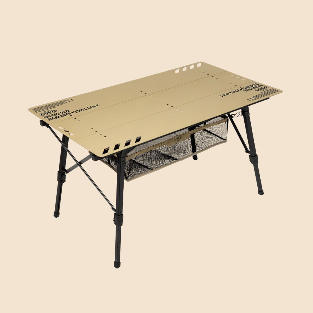 3-WAY TABLE (beige） — Camp One Outdoor brand