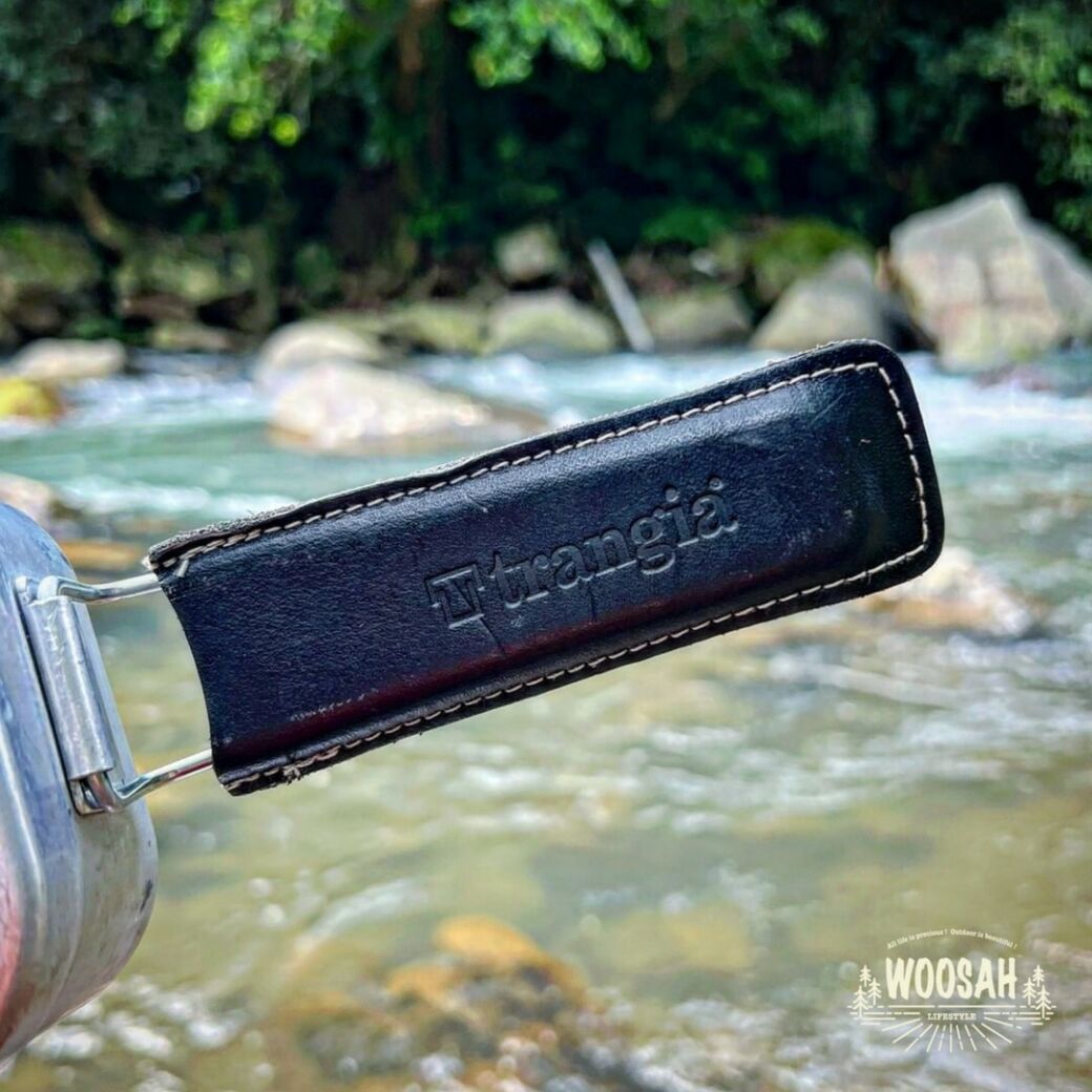 MESS TIN HANDLE BLACK , LEATHER — Camp One Outdoor brand