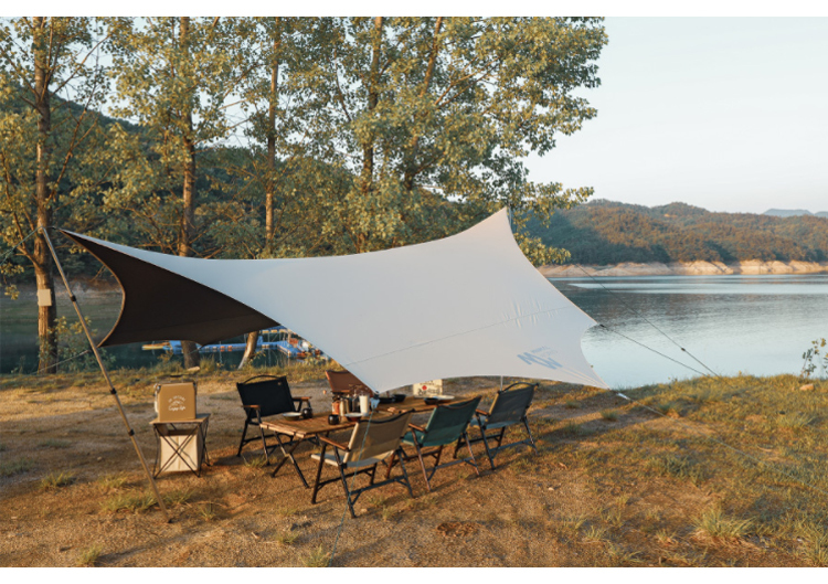 BLUEHOLE OCTA TARP-CREAM — Camp One Outdoor brand