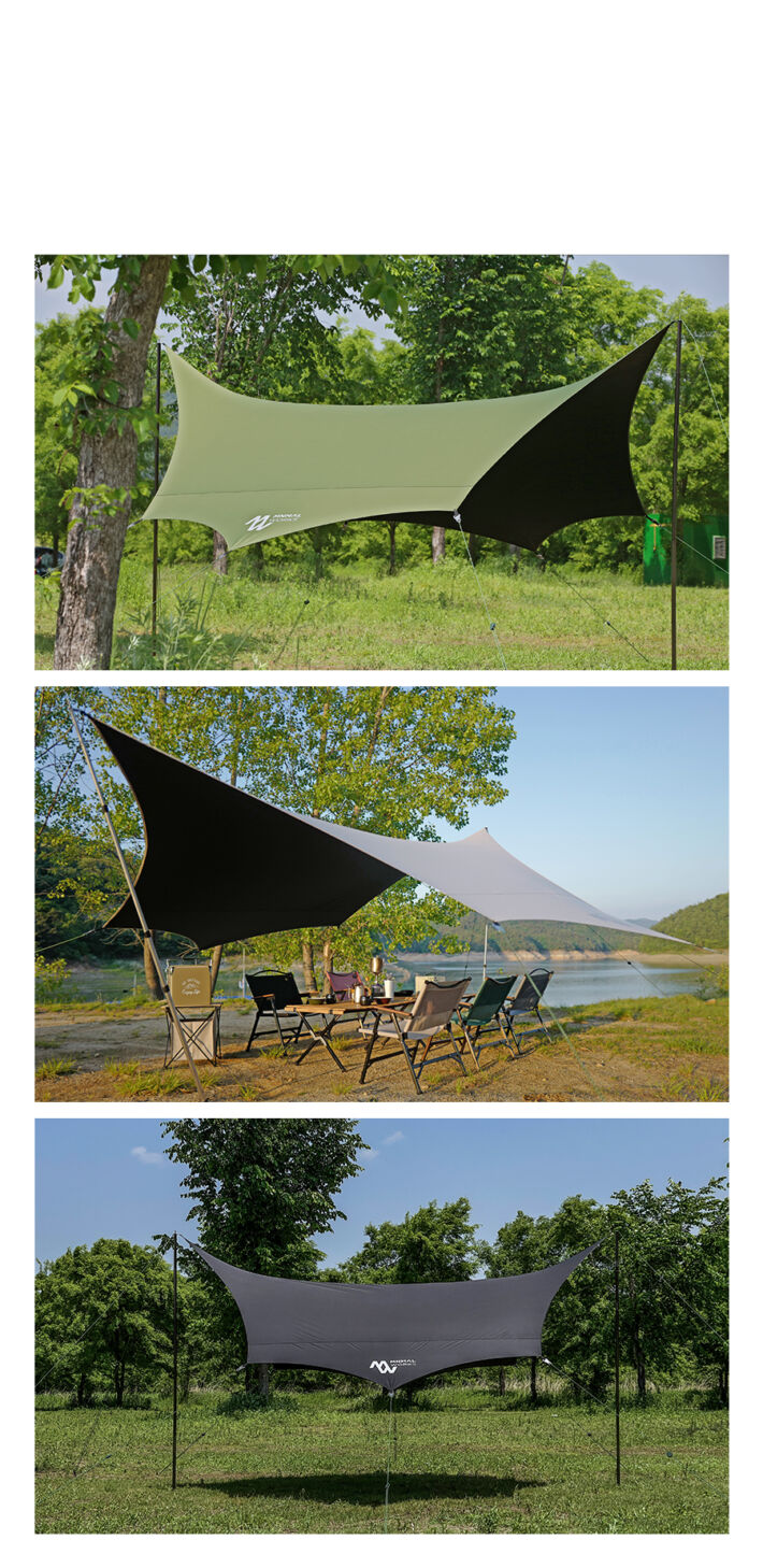 BLUEHOLE OCTA TARP-CREAM — Camp One Outdoor brand