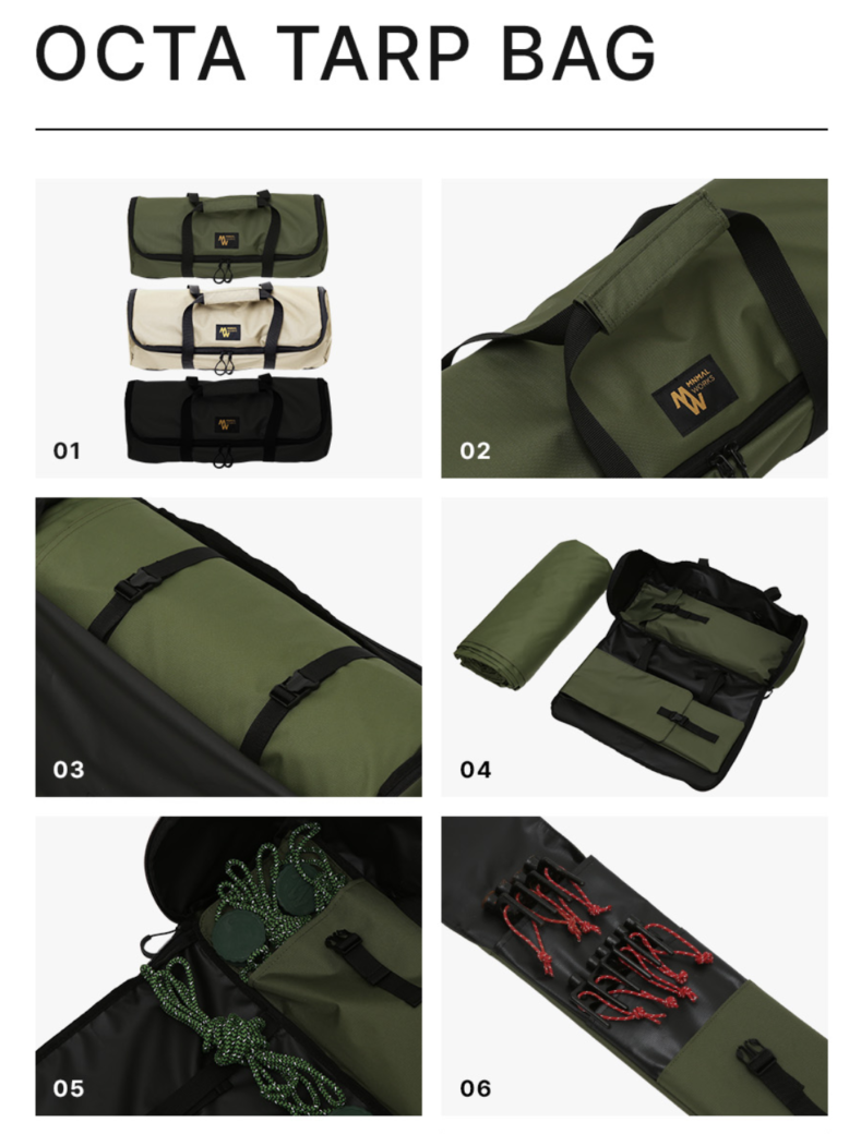 BLUEHOLE OCTA TARP-CREAM — Camp One Outdoor brand