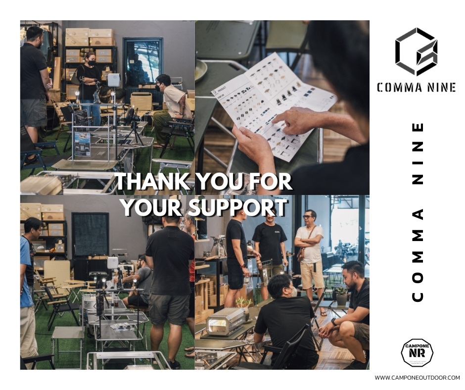 [Comma Nine Camp] การเปิดตัว อุปกรณ์แค้มปิ้ง เฟอร์นิเจอร์มีสไตล์จากเกาหลี Official Opening Comma ...