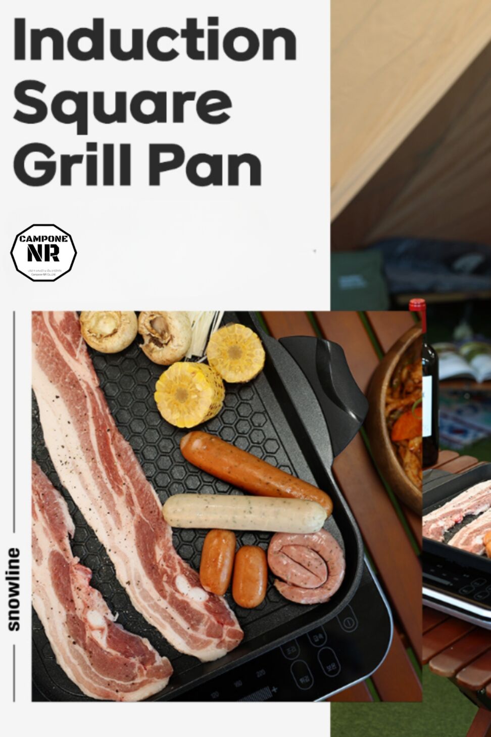 INDUCTION SQUARE GRILL PAN — Camp One Outdoor brand